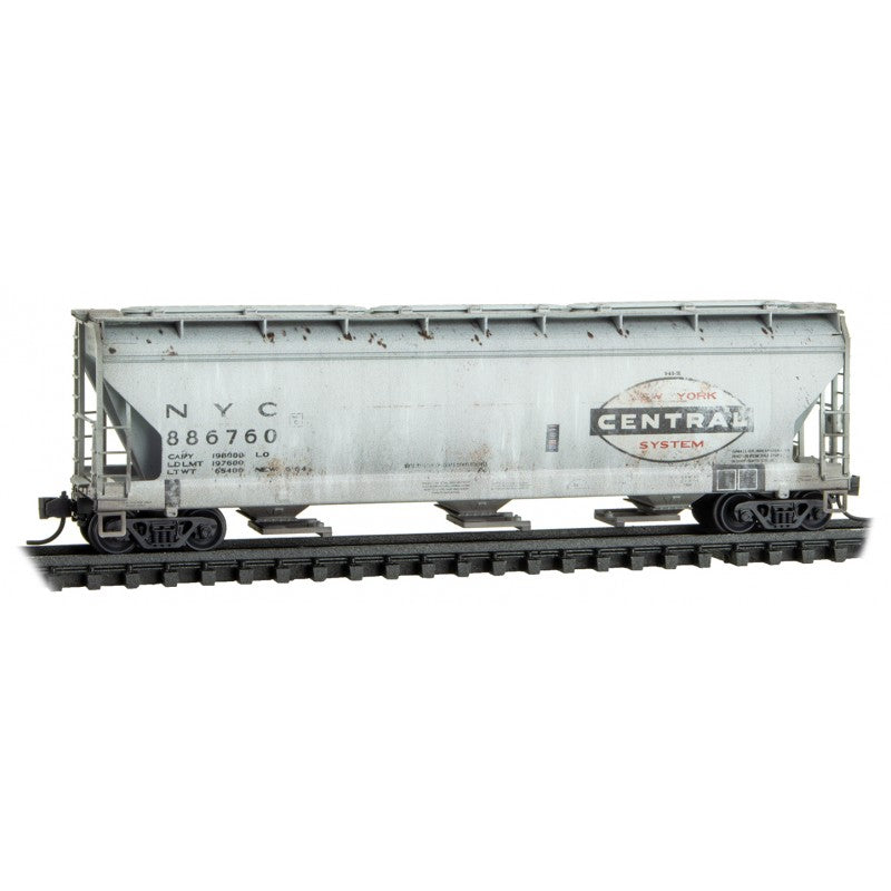 Micro-Trains MTL N Conrail/ex-PC 3 Bay Covered Hopper weathered 2-pk 9 – Burbank's House of Hobbies