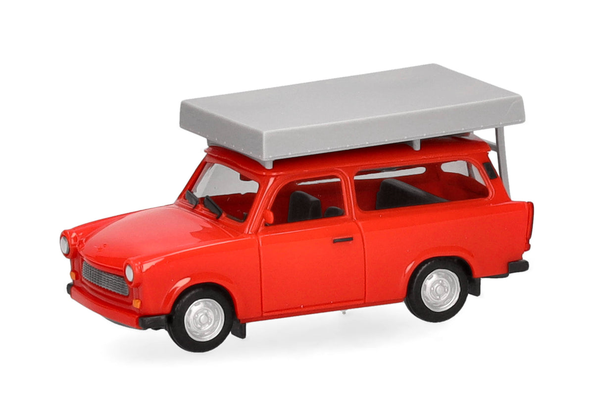 Herpa 1/87 HO Trabant 601 Universal, Bright Red W/Roof Tent 024181 ...