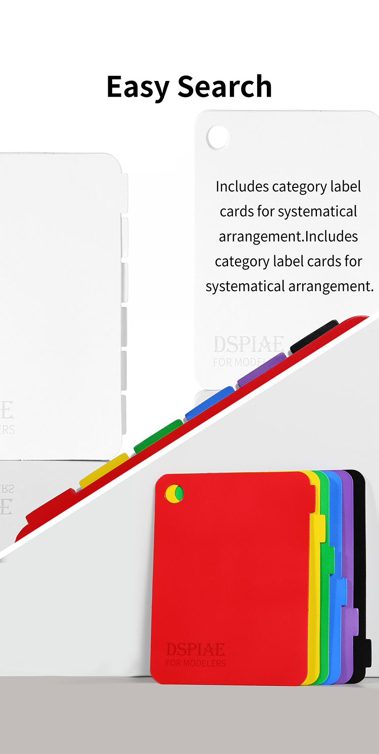 Dspiae CC-01 Color Test Card Model Paint Color Test Cards – Burbank's ...