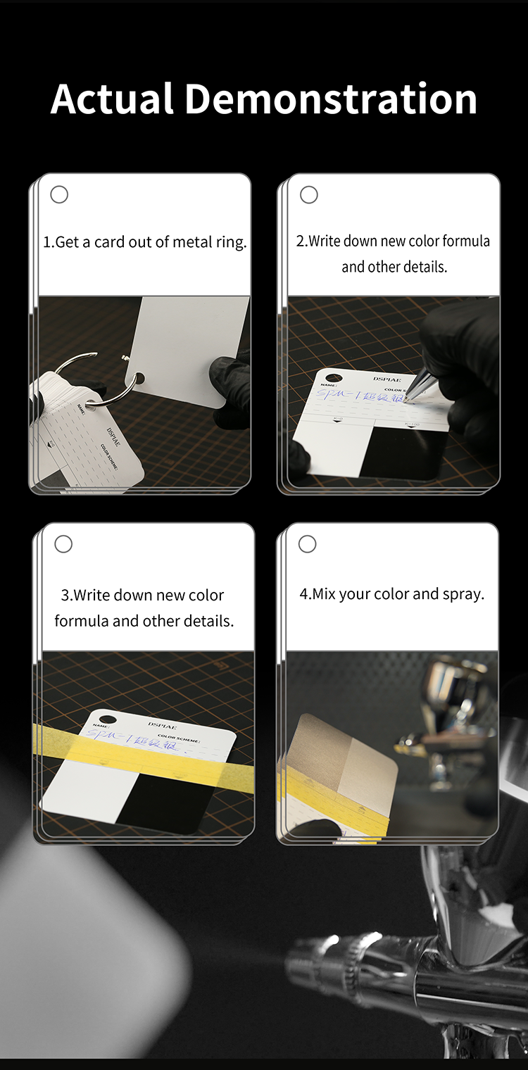 Dspiae CC-01 Color Test Card Model Paint Color Test Cards – Burbank's ...