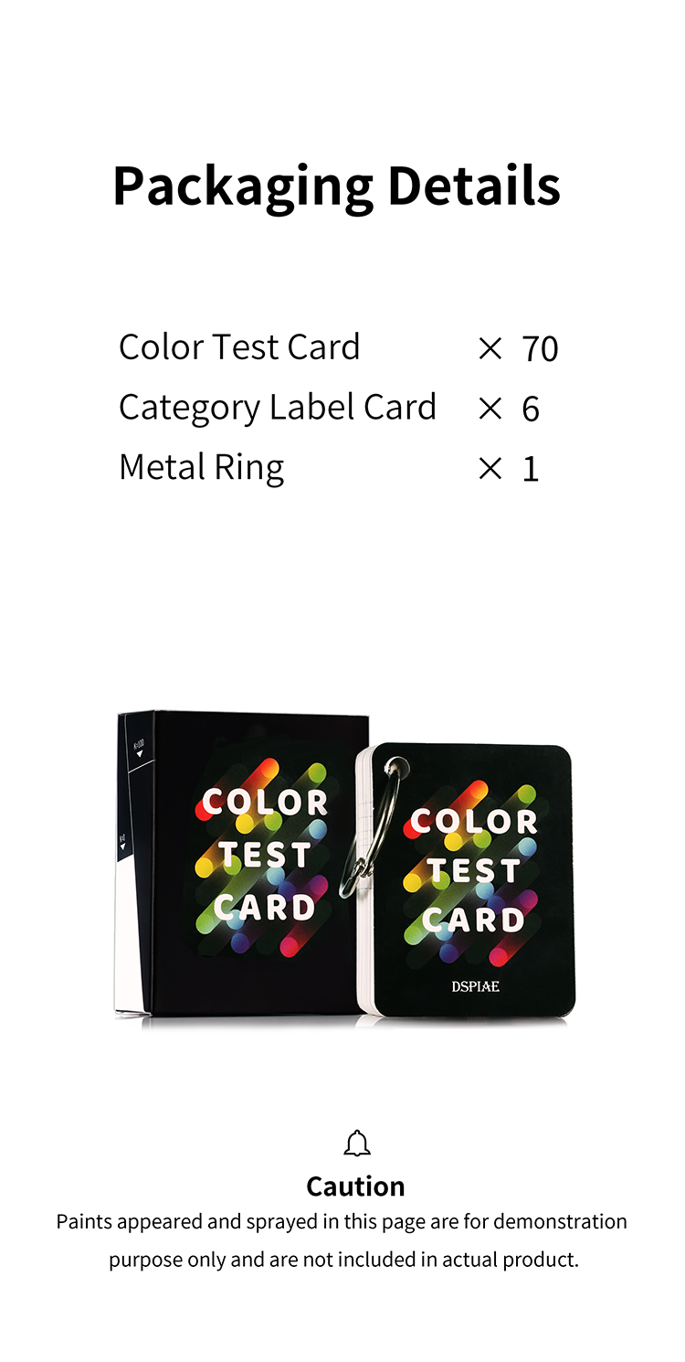 Dspiae CC-01 Color Test Card Model Paint Color Test Cards – Burbank's ...