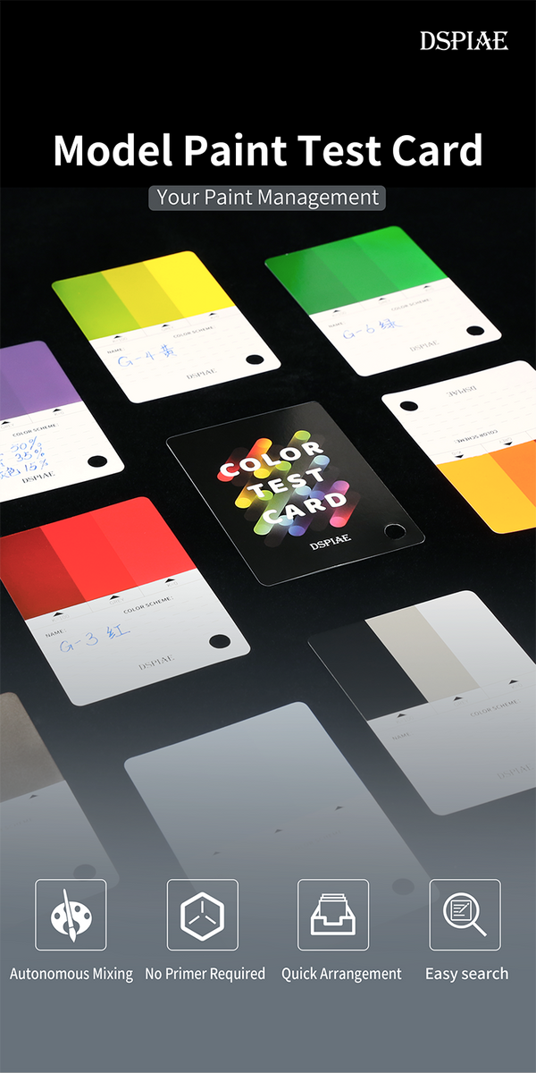 Dspiae CC-01 Color Test Card Model Paint Color Test Cards – Burbank's ...