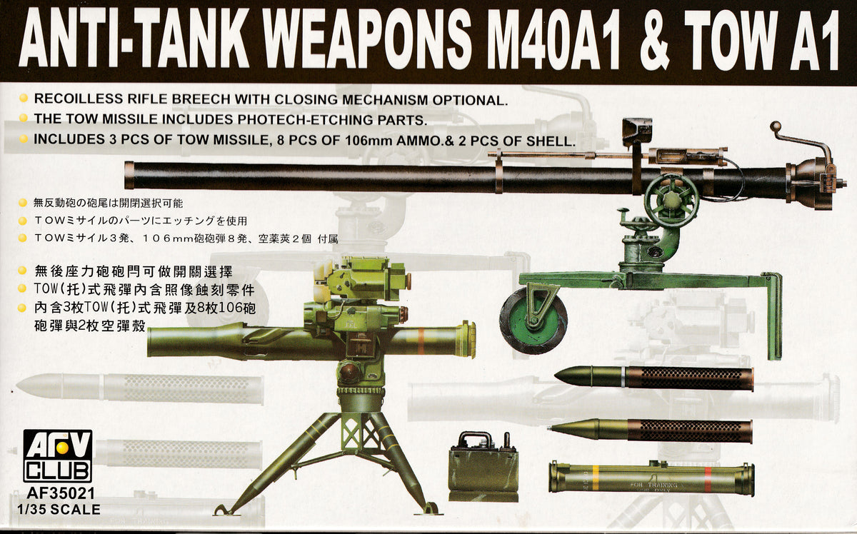 AFV Club 1/35 US Anti-Tank Weapons M401A1 and TOW A1 AF35021 – Burbank ...