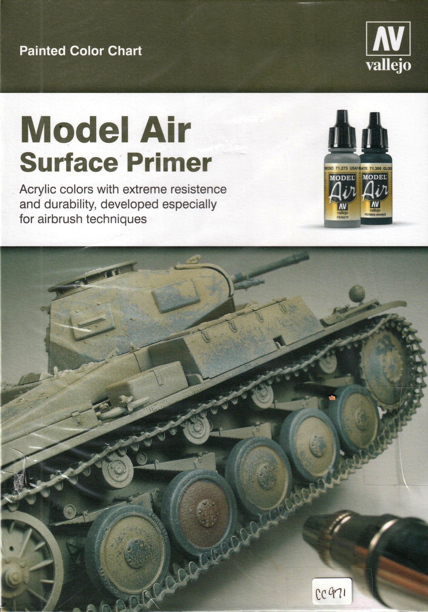 Vallejo CC971 Model Air and Surface Primer Painted Color Chart ...