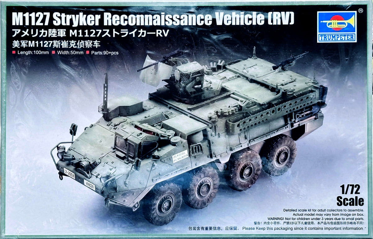 Trumpeter 1/72 US Army M1127 Stryker Reconnaissance Vehicle [RV] 07422 ...