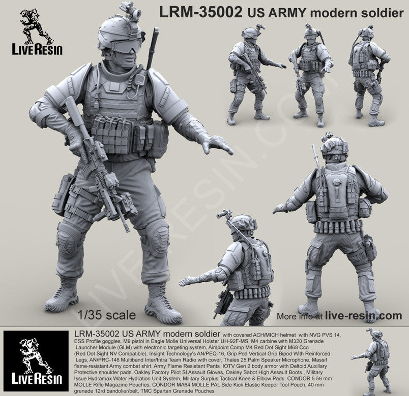 Liver Resin 1/35 US Army Modern Soldier LRM-35002 – Burbank's House of ...