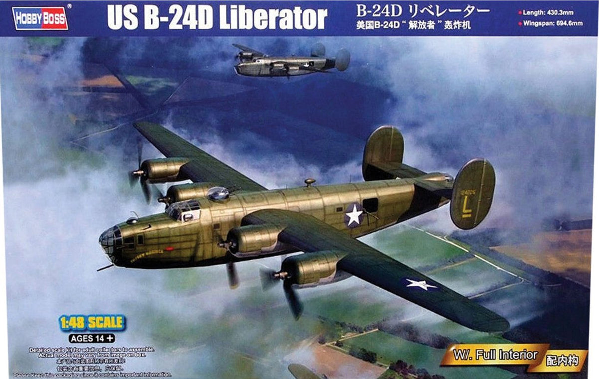 HobbyBoss 1/48 US B-24D Liberator 81775 – Burbank's House of Hobbies