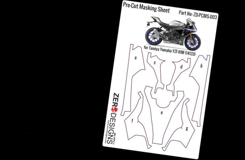 Zero Designs 1/12 Pre-Cut Masking Sheet Tamiya Yamaha YZF-R1M ZD-PCMS ...