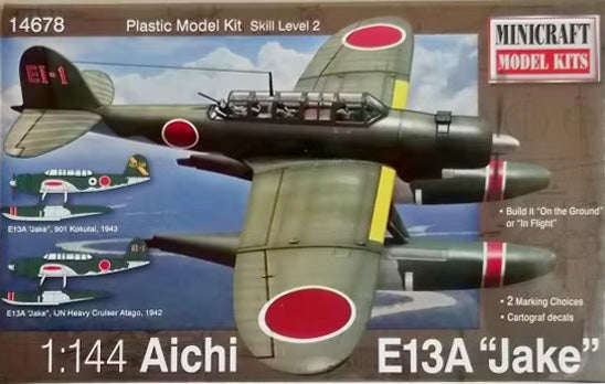 Minicraft 1/144 Japanese Aichi E13A Jake Float Plane 14678 – Burbank's House of Hobbies
