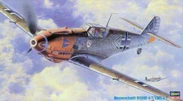 Hasegawa 1/48 German Bf109E-4/7 Emil 09109C JT9 w/ EXTRAS OPEN BOX ...