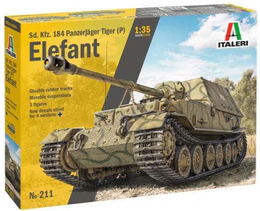 Italeri 1/35 German Elefant Tank Destroyer 211 – Burbank's House of Hobbies