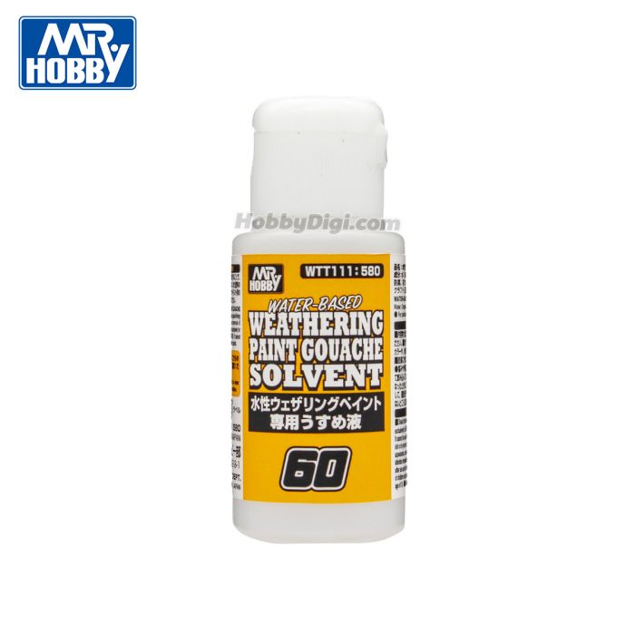 Mr. Hobby WTT111 Water-Based Weathering Paint Gouache Solvent 60ml ...