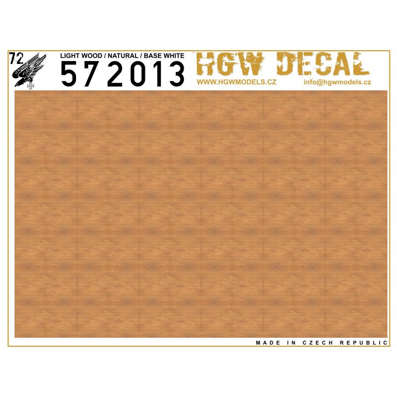 HGW 1/72 Light Wood Base White Decal 572013 – Burbank's House of Hobbies