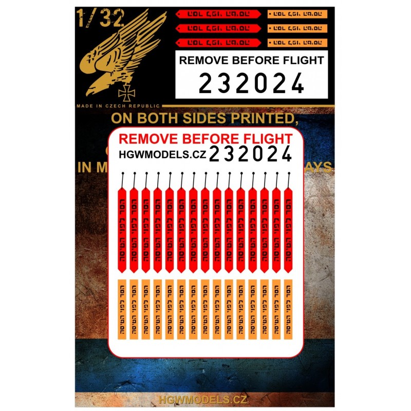 HGW 1/32 IDF Remove Before Flight Tags (30) 232024 – Burbank's House of ...