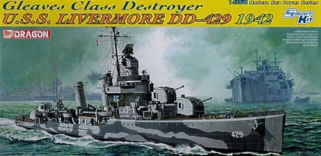 Dragon 1/350 US Destroyer USS Livermore DD-429 1942 1027 – Burbank's ...