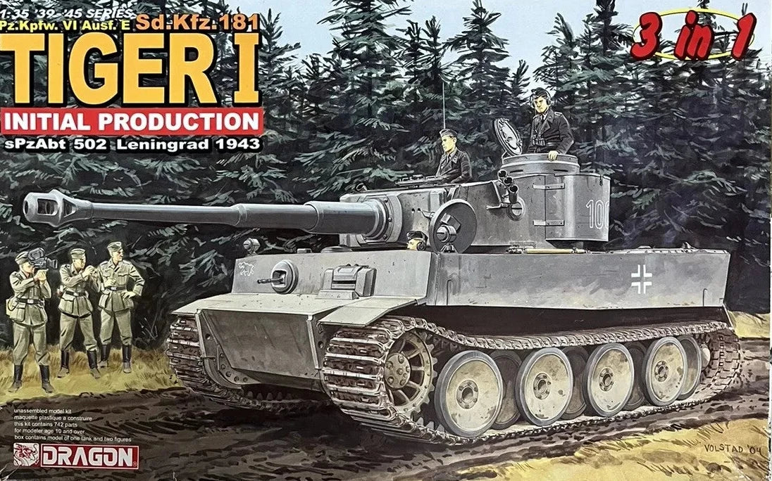 Dragon 1/35 German Tiger 1 Initial Production sPzAbt 502 Leningrad 194 ...