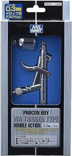 Mr. Hobby Procon Boy WA Trigger Type Double Action Platinum 0.3 Airbru ...
