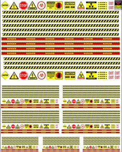 TSDS Generic Diorama Decal Set: Various Warning Signs TDS126 – Burbank ...