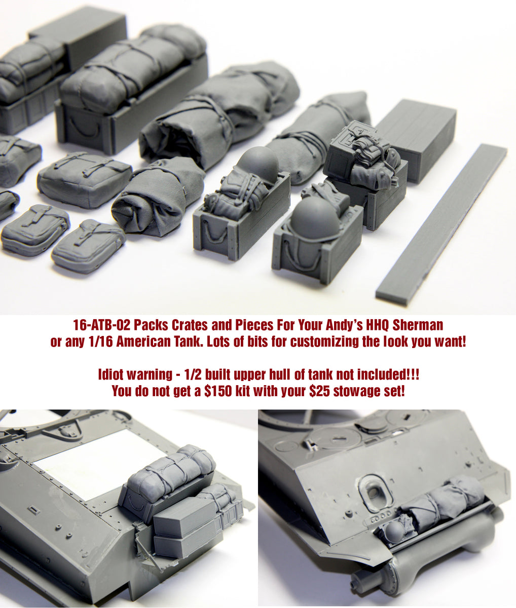Value Gear 1/16 Allied Tank Bits Sherman Set #2 Crates And Packs 16-AT ...