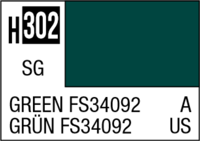 Mr. Hobby Aqueous H302 Semi-Gloss Green FS34092 10ml – Burbank's House ...