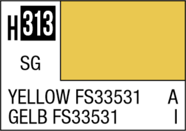 Mr. Hobby Aqueous H313 Semi-Gloss Yellow FS33531 10ml – Burbank's House ...
