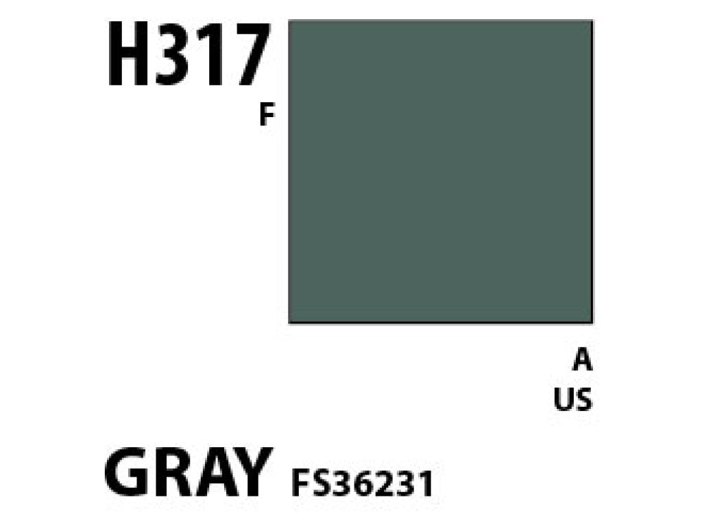Mr. Hobby Aqueous H317 Flat Gray FS36231 10ml – Burbank's House of Hobbies
