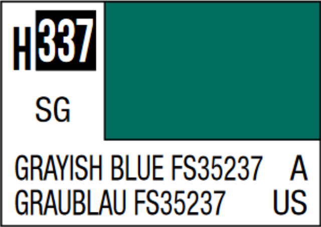 Mr. Hobby Aqueous H337 Semi-Gloss Greyish Blue FS35237 10ml – Burbank's ...