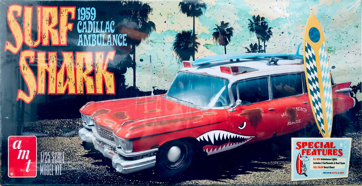 AMT 1/25 Cadillac Ambulance 1959 "Surf Shark" AMT1242 SALE! – Burbank's ...