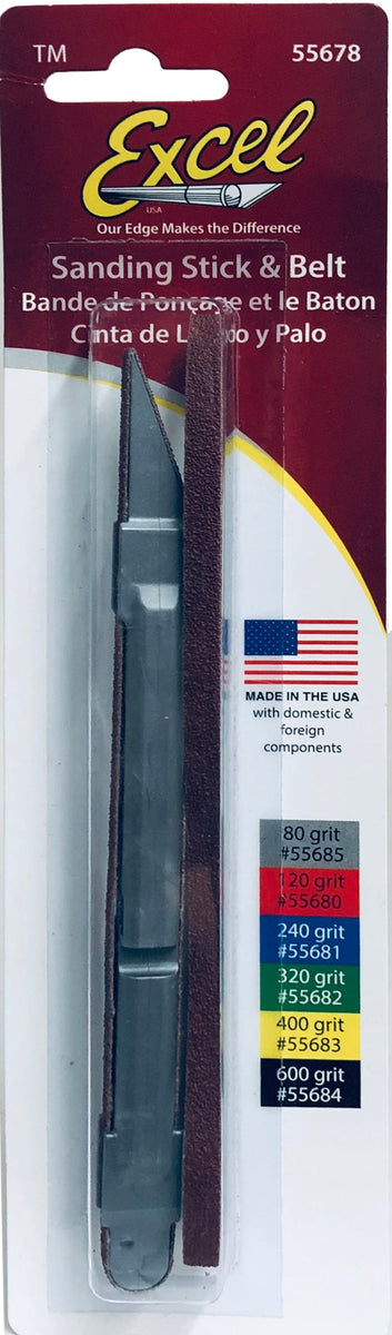 Excel 55721 Sanding Stick w/ Extra Belt 80 Grit – Burbank's House of ...