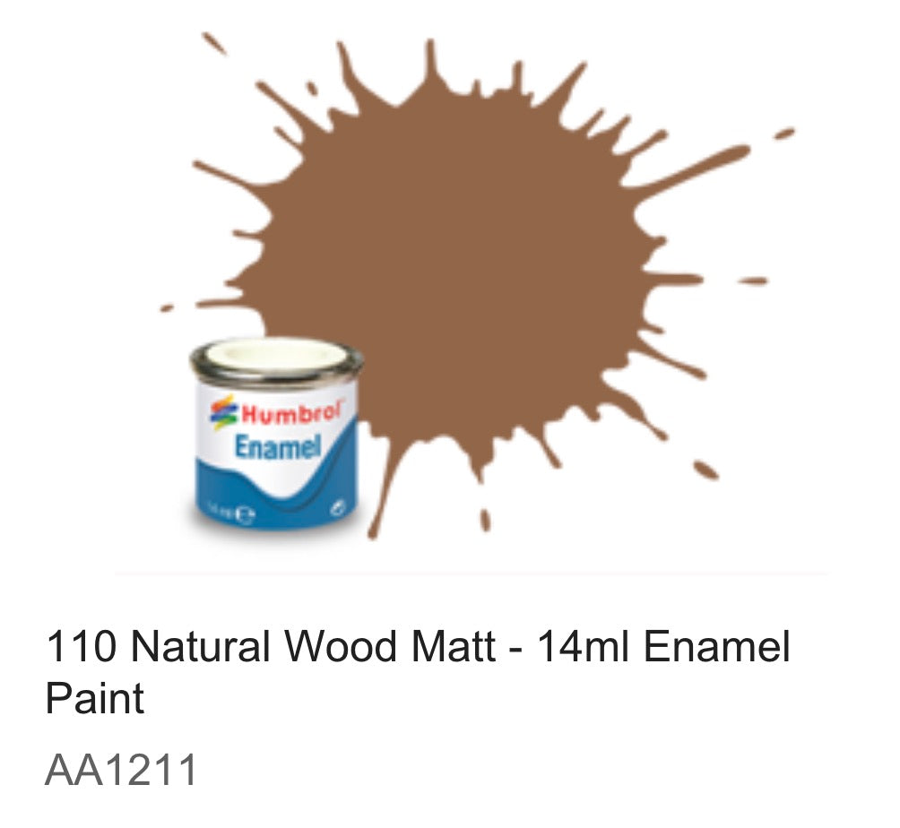 Humbrol Enamel 14ml (110) Natural Wood Matt AA1211 – Burbank's House of ...