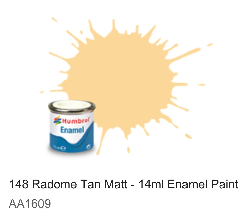 Humbrol Enamel 14ml (148) Radome Tan Matt AA1609 – Burbank's House of ...