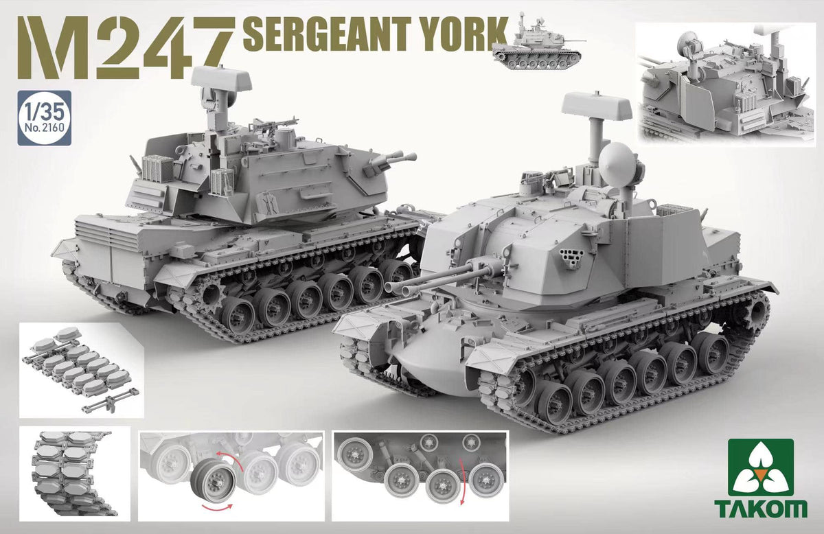 Takom 1/35 US M247 Sergeant York 2160 – Burbank's House of Hobbies