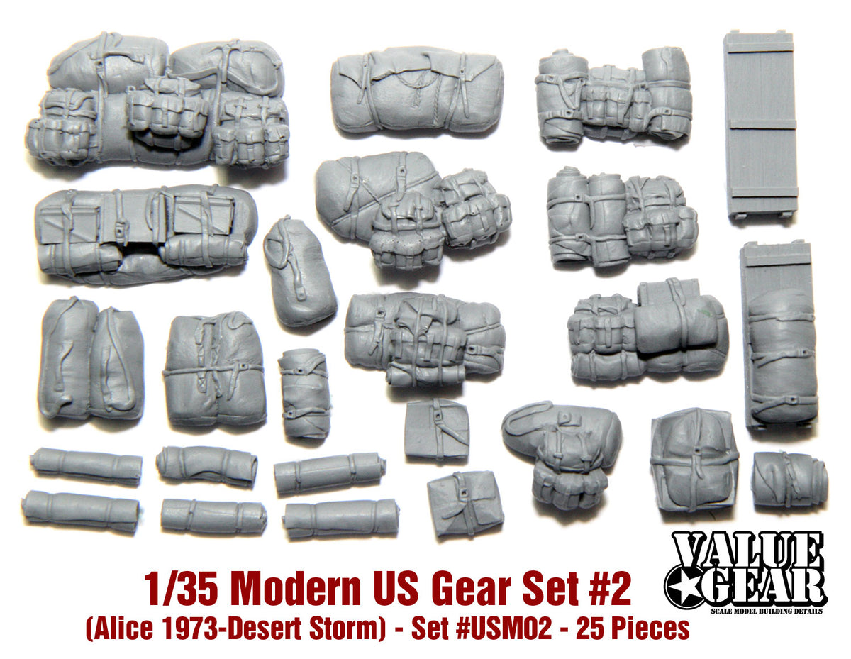 Value Gear 1/35 Modern US Gear Set 2 USM02 – Burbank's House of Hobbies