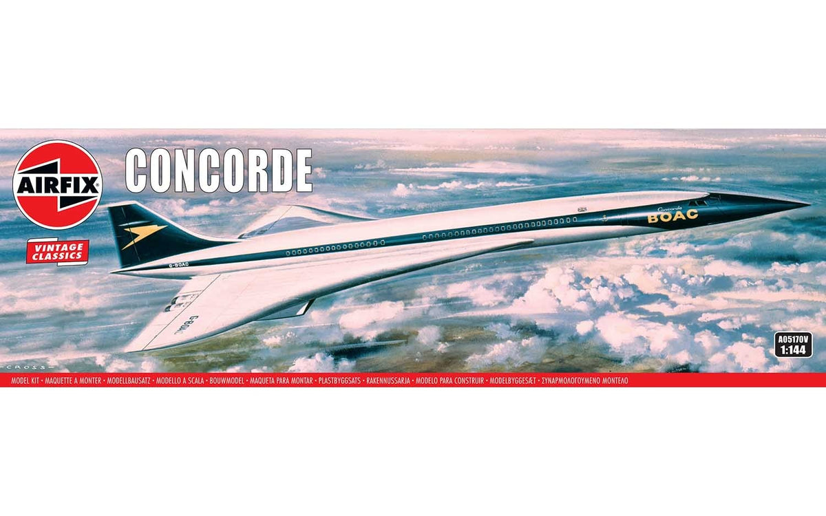 Airfix 1/144 BOAC Concorde Plastic Model Kit A05170V – Burbank's House ...