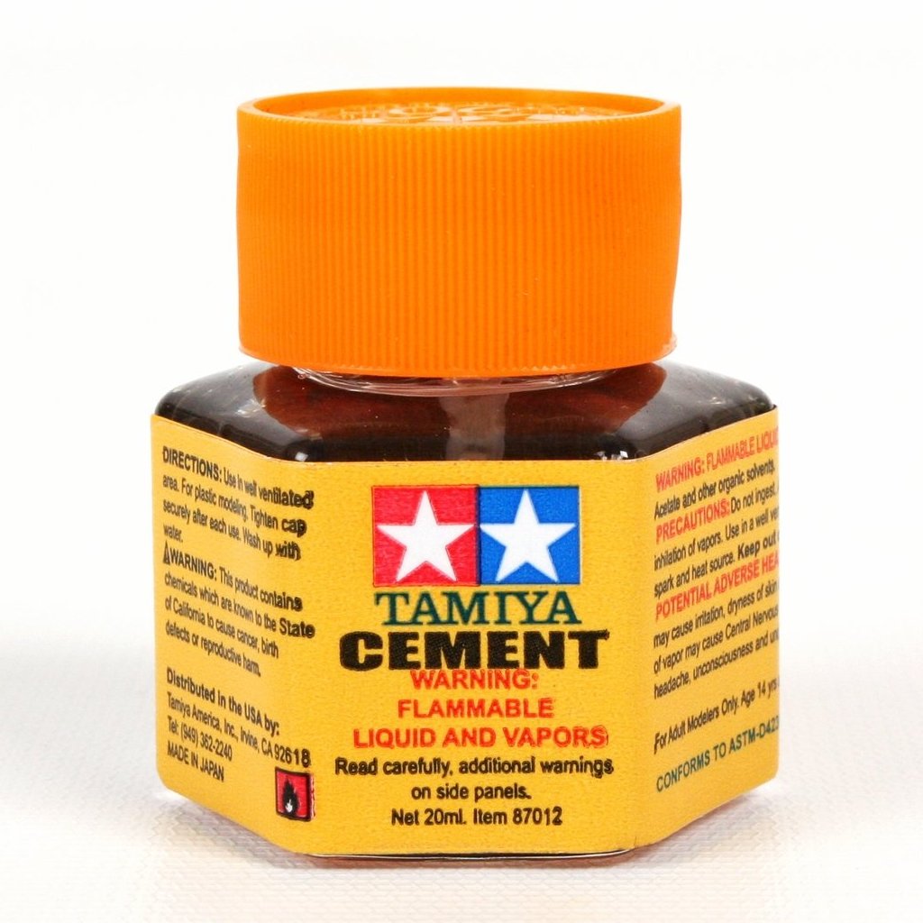 Tamiya 87012 Plastic Cement for Styrene/Acrylic 20 ml* – Burbank's ...