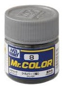 Mr. Hobby Mr. Color Lacquer C008 Gloss Metallic Silver C8 10ml ...