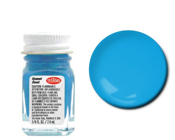 Testors 1162 Enamel Flat Sky Blue 1/4 oz – Burbank's House of Hobbies