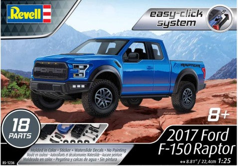 Revell Easy-Click 1/25 Ford F-150 2017 Raptor Blue 1236 – Burbank's ...