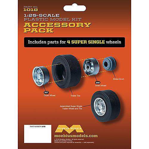 Moebius 1/25 Super Single Trailer Wheel And Tire Set 1018 – Burbank's ...