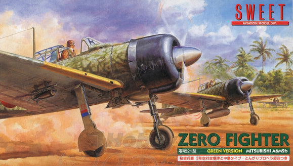 Sweet 1/144 Japanese A6M2 Zero Fighter Green Version (2 Kits) SWT14112 ...